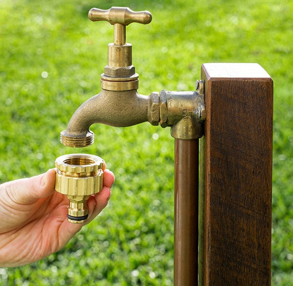 Neta Brass Universal Tap Adaptor - Brookies Rural Traders